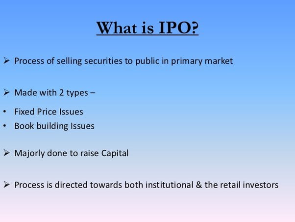 What is an IPO - Initial public offering - KEY Focal points
