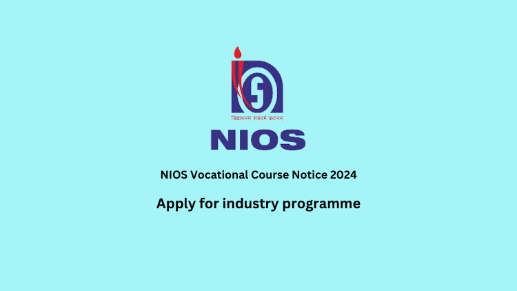 NIOS Vocational Course Notice 2024 - My Educationwire