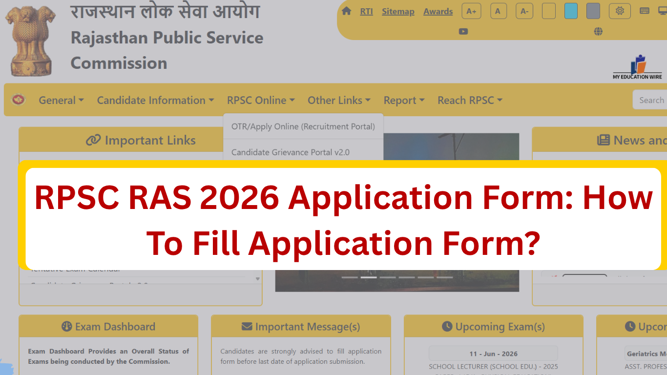 RPSC RAS 2026 Application Form: How To Fill Application Form